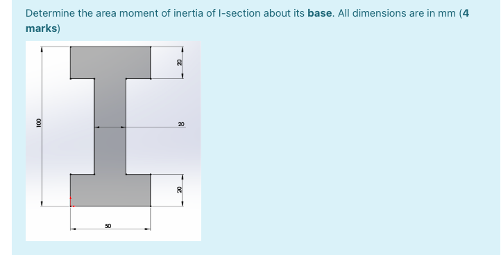Solved Determine the area moment of inertia of l-section | Chegg.com