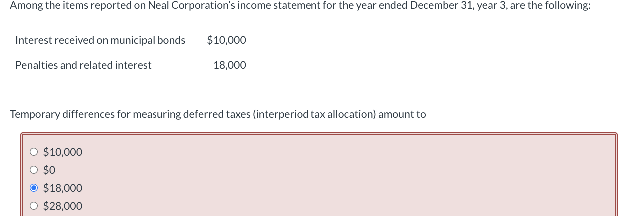 Solved Temporary differences for measuring deferred taxes | Chegg.com