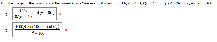 Solved Find the charge on the capacitor and the current in | Chegg.com