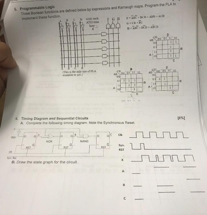 Solved Programmable Logic Three Boolean functions are | Chegg.com