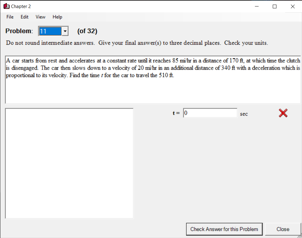 Solved Chapter 2 х File Edit View Help Problem: 11 (of 32) | Chegg.com