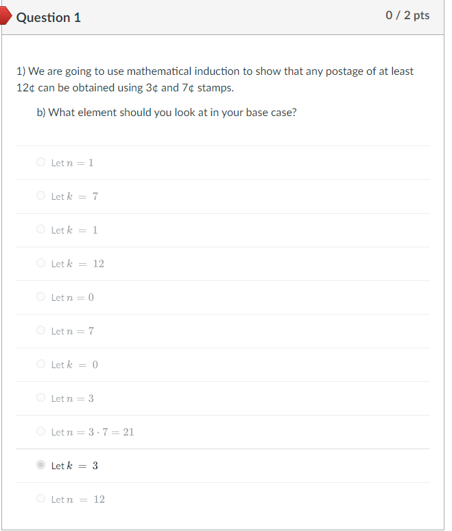 Solved 1) We are going to use mathematical induction to show | Chegg.com