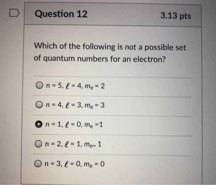 Solved D Question 12 3.13 pts Which of the following is not | Chegg.com