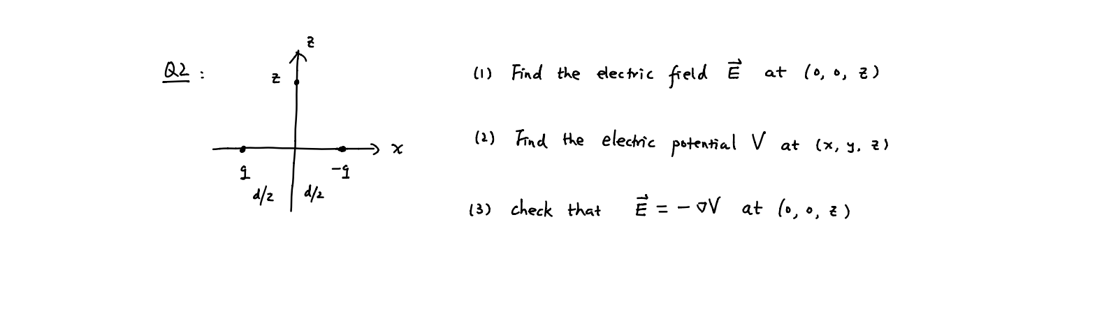 Solved ddd Please calculate above at a distance z above the | Chegg.com