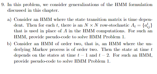 Solved 9. In this problem, we consider generalizations of | Chegg.com