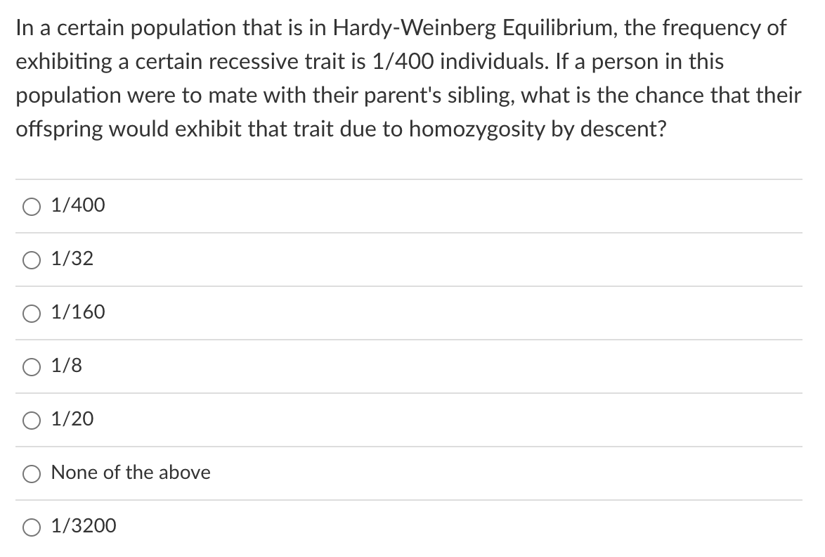 Solved In a certain population that is in Hardy-Weinberg | Chegg.com