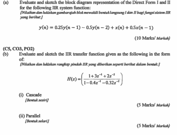 Solved DIGITAL SIGNAL PROCESSING Please solve by | Chegg.com