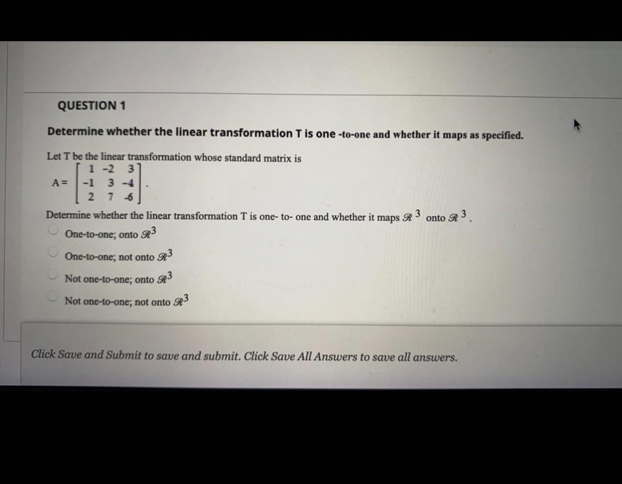Solved Question 1 Determine Whether The Linear