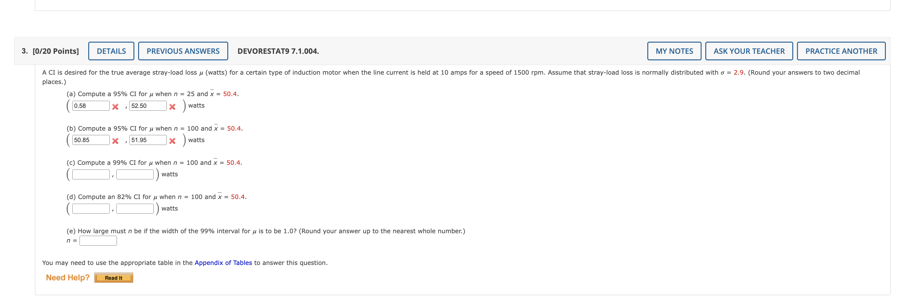 Solved 3. [0/20 Points] DETAILS PREVIOUS ANSWERS DEVORESTAT9 | Chegg.com