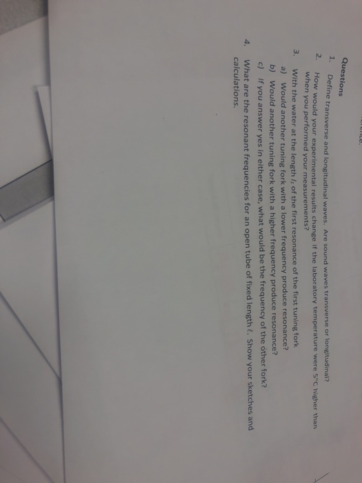 Solved Questions 1. Define transverse and longitudinal | Chegg.com