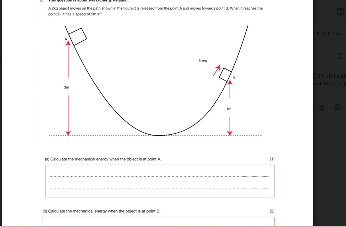 Solved A 2kg ﻿object moves on the path shown in the | Chegg.com