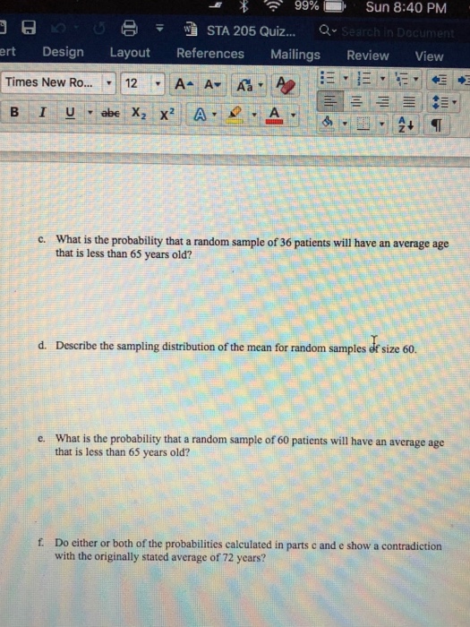 Solved STA 205 Quiz 2- Docun t Design Layout References | Chegg.com