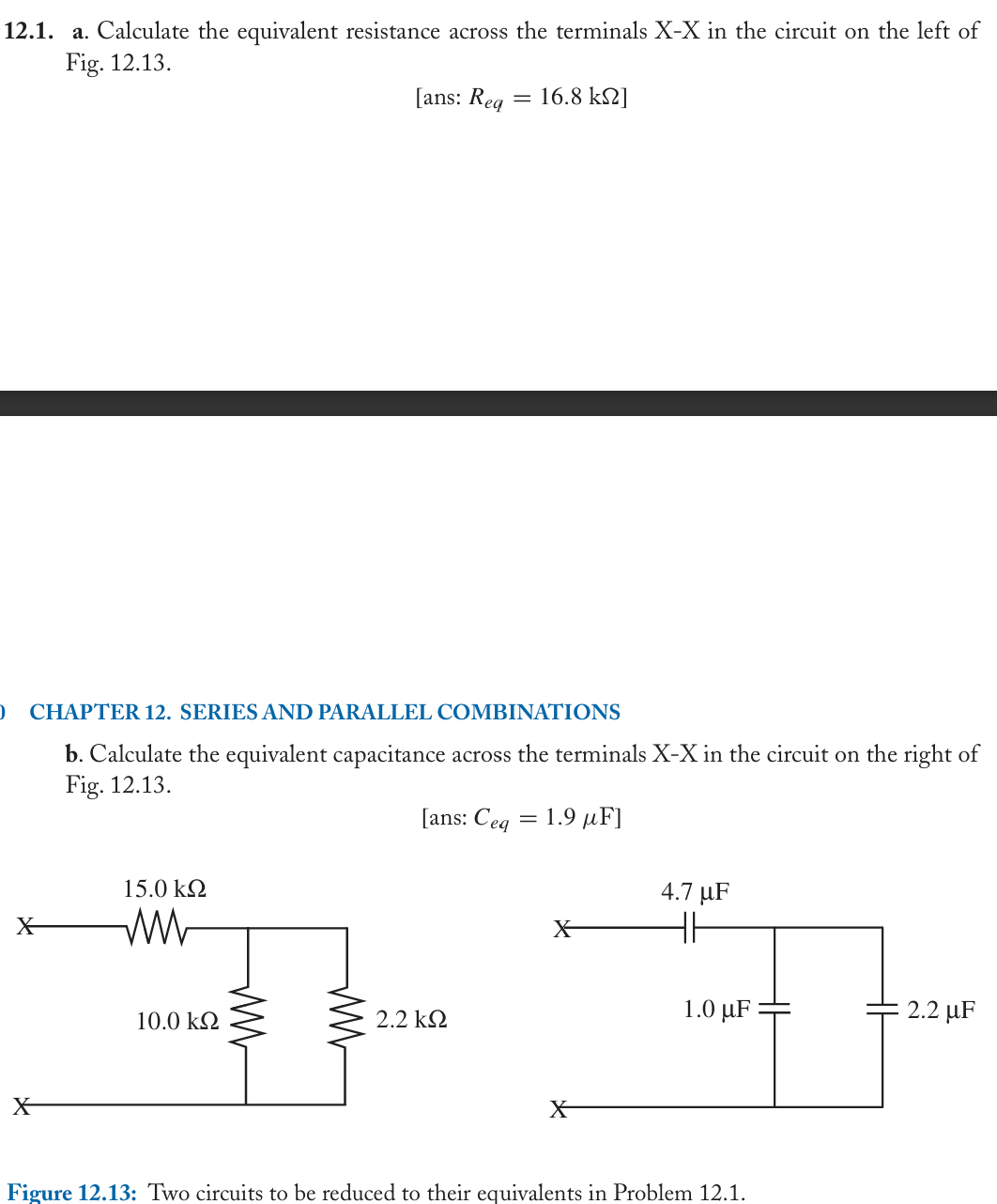 Solved 12.1. ﻿a. ﻿Calculate the equivalent resistance across | Chegg.com