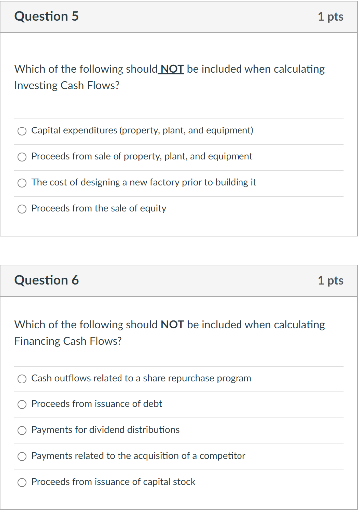Solved Which of the following should NOT be included when | Chegg.com