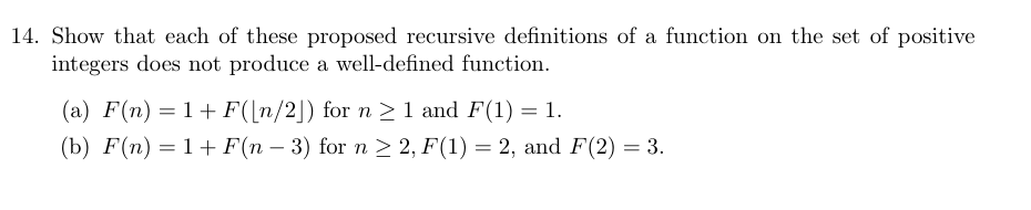 Solved Show that each of ﻿these proposed recursive | Chegg.com
