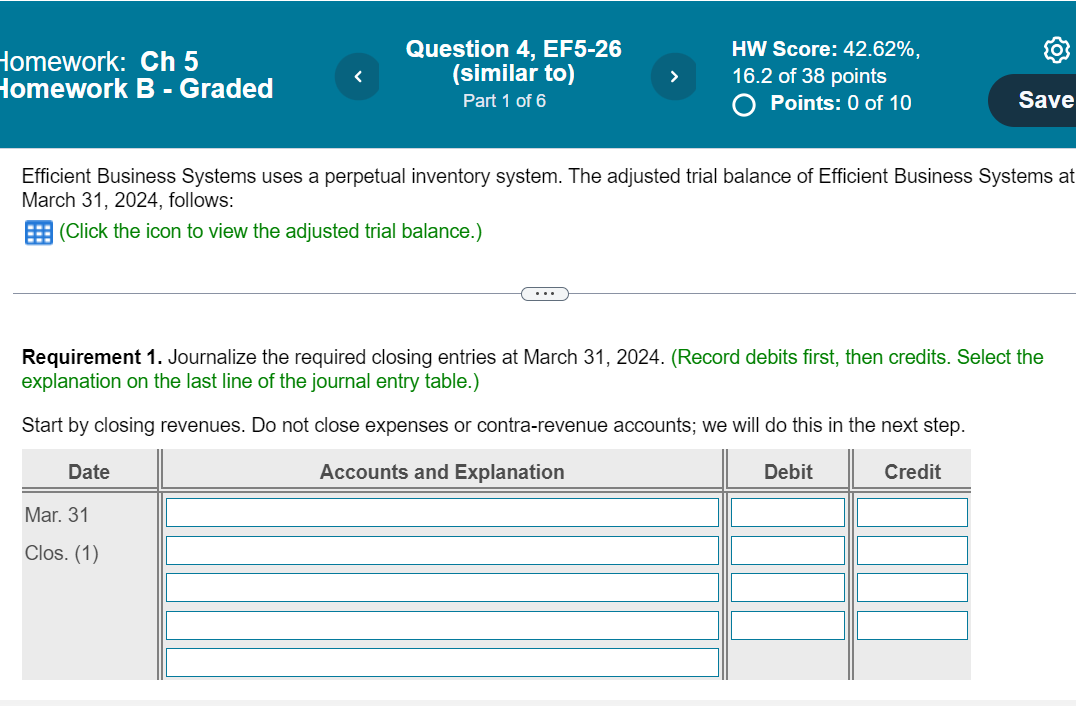Solved Efficient Business Systems uses a perpetual inventory | Chegg.com