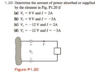 Solved Determine the amount of power absorbed or supplied by | Chegg.com