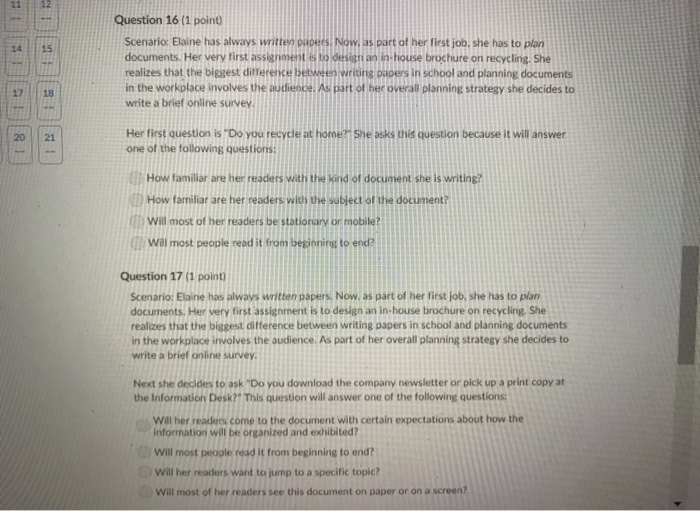 Page 1: Question 10 (1 point) 1 2 When writing for | Chegg.com Page 1: Question 10 (1 point) 1 2 When writing for | Chegg.com