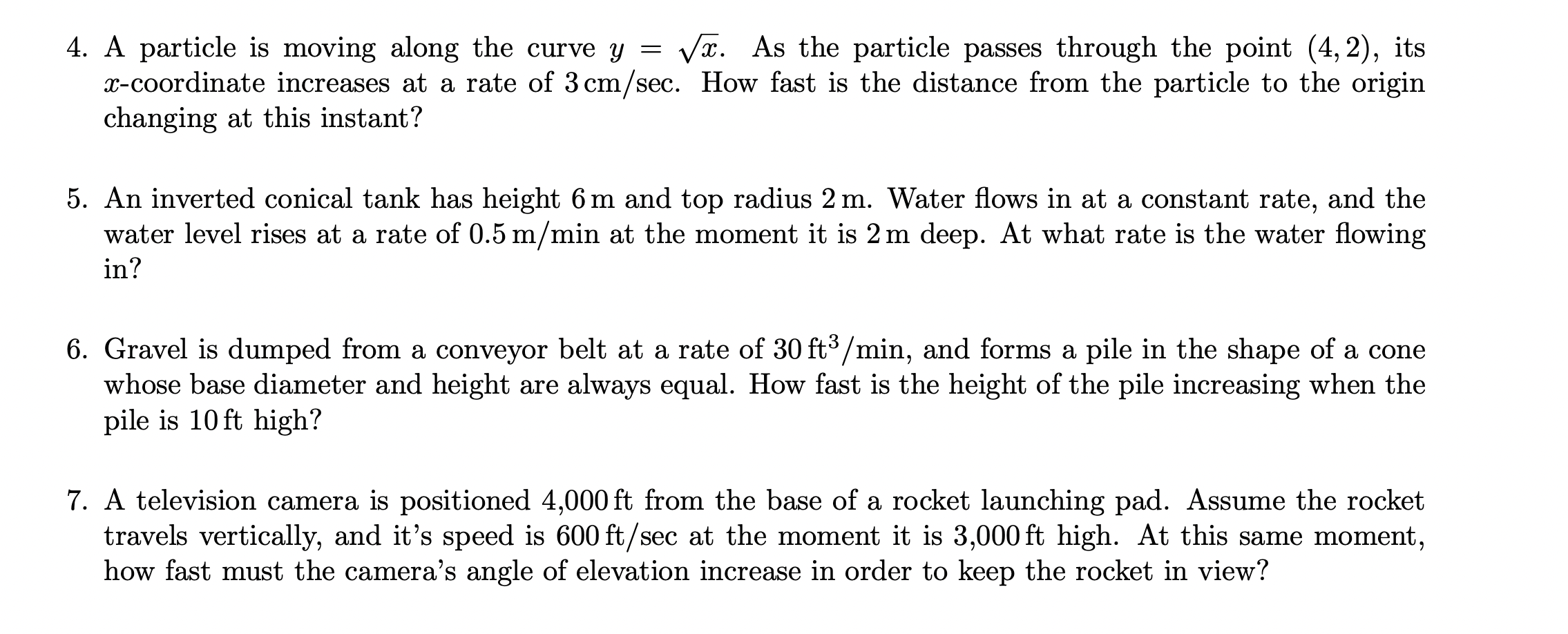 Solved 4. A particle is moving along the curve y=x. As the | Chegg.com