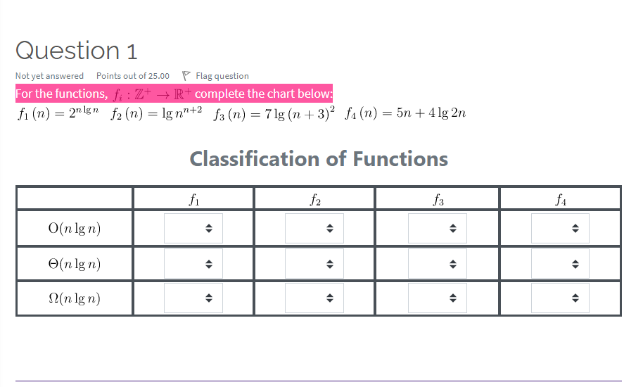 Solved Question 1 Not yet answered Points out of 25.00 P | Chegg.com