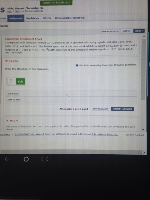 Solved A compound with a molecular formula c8H10 produces an | Chegg.com
