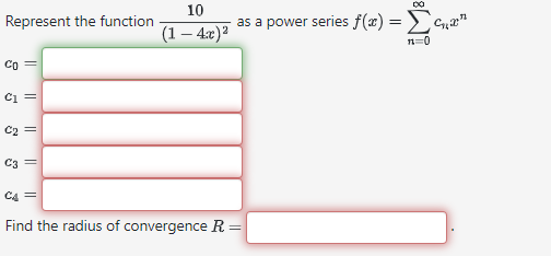 Solved Represent the function (1−4x)210 as a power series | Chegg.com