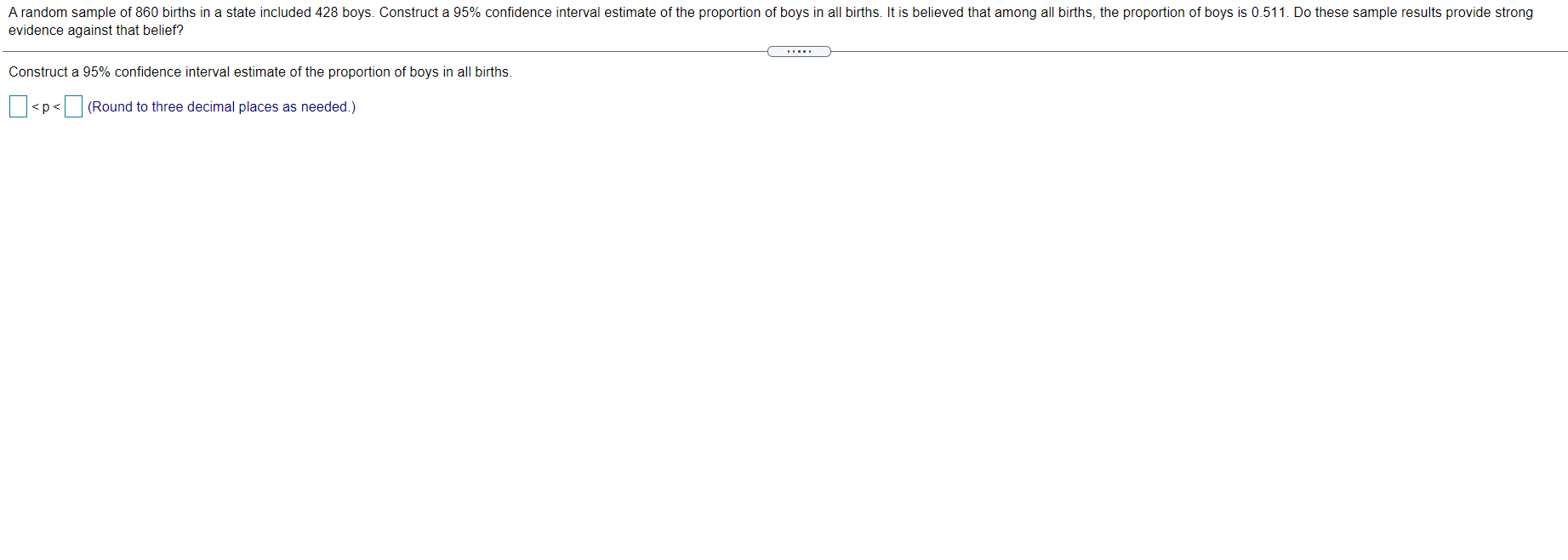 Solved A random sample of 860 births in a state included 428 | Chegg.com