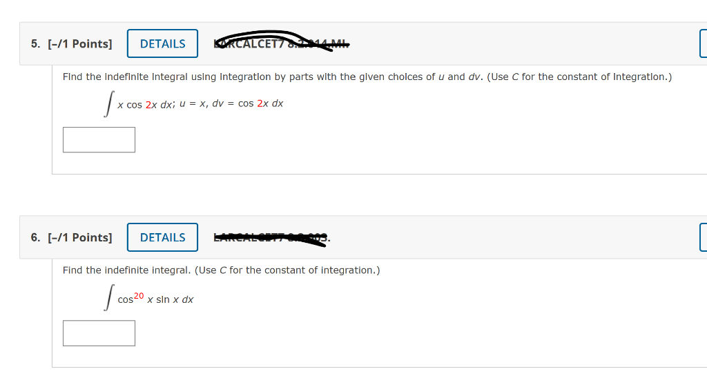 Solved FInd the Indefinite integral using Integration by | Chegg.com