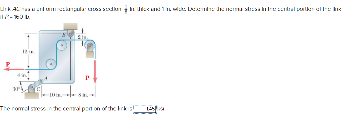Solved Link AC has a uniform rectangular cross section 81 | Chegg.com