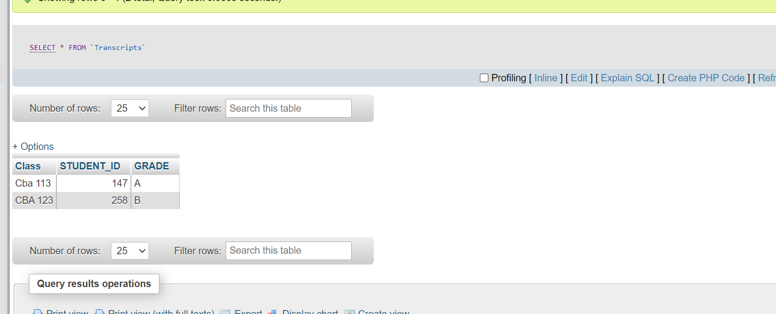 Solved I would like you using thee two tables you created | Chegg.com