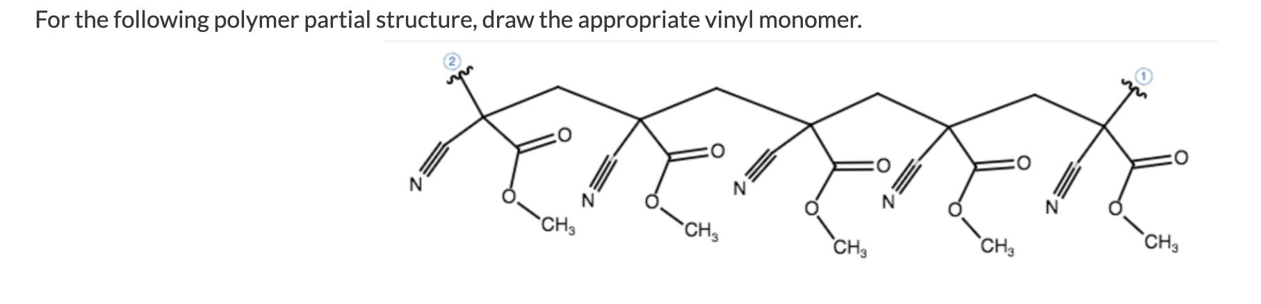 Solved For The Following Polymer Partial Structure Draw The