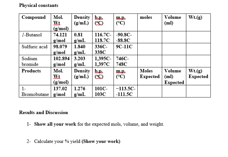 Solved Fill out the chart of Physical constants, then use | Chegg.com