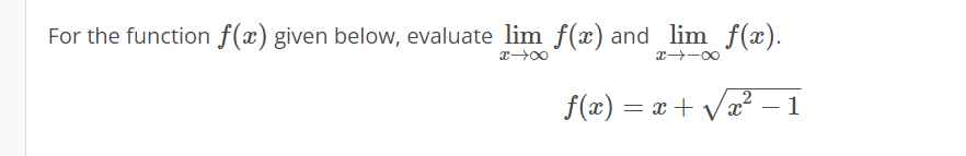 Solved For the function f(x) ﻿given below, evaluate | Chegg.com