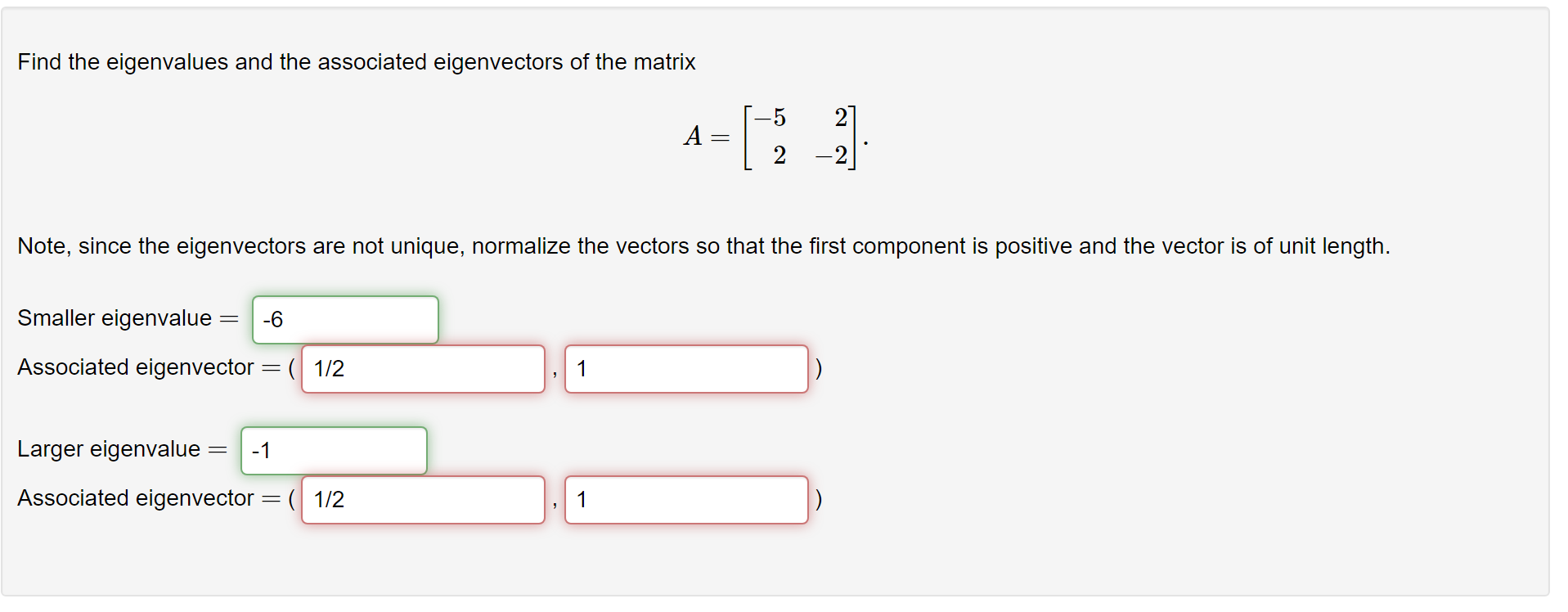 Solved Find the eigenvalues and the associated eigenvectors | Chegg.com