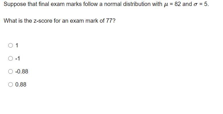 Solved Suppose that final exam marks follow a normal | Chegg.com