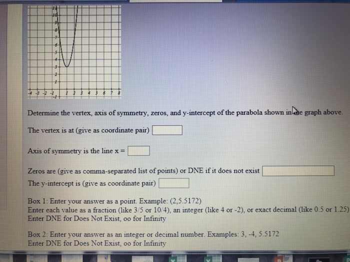 Solved Determine the vertex, axis of symmetry, zeros, and | Chegg.com
