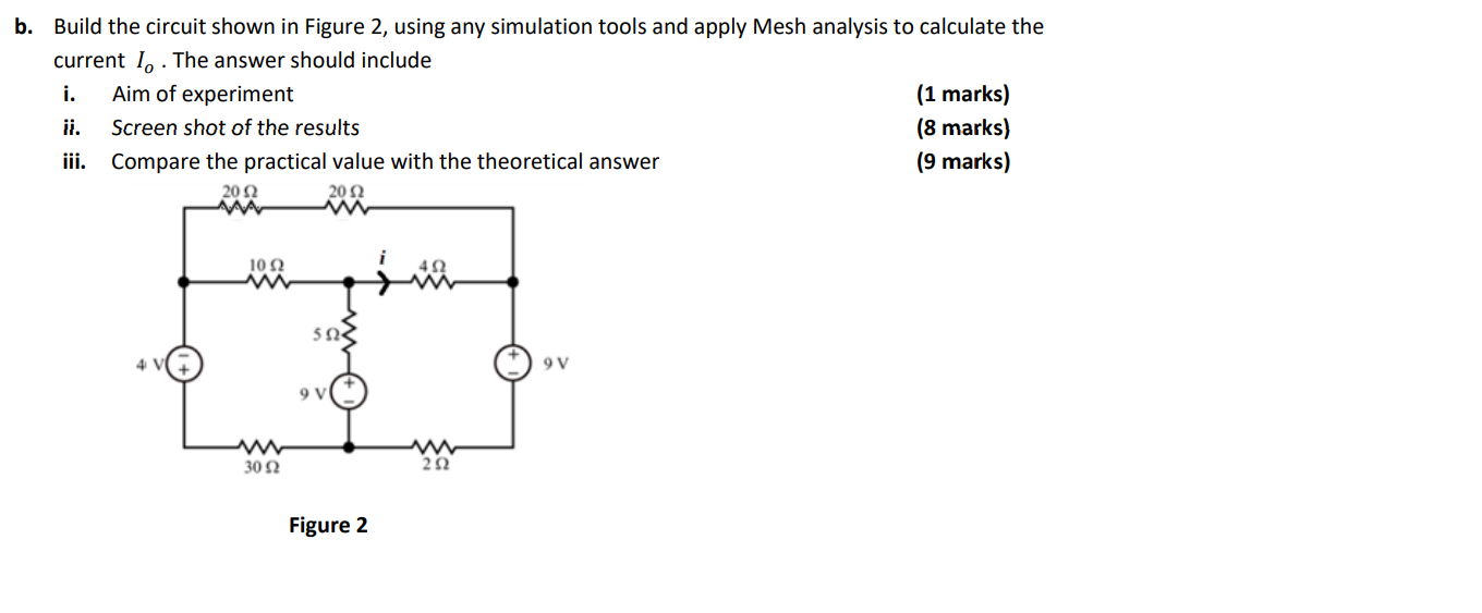 Solved b. Build the circuit shown in Figure 2, using any | Chegg.com