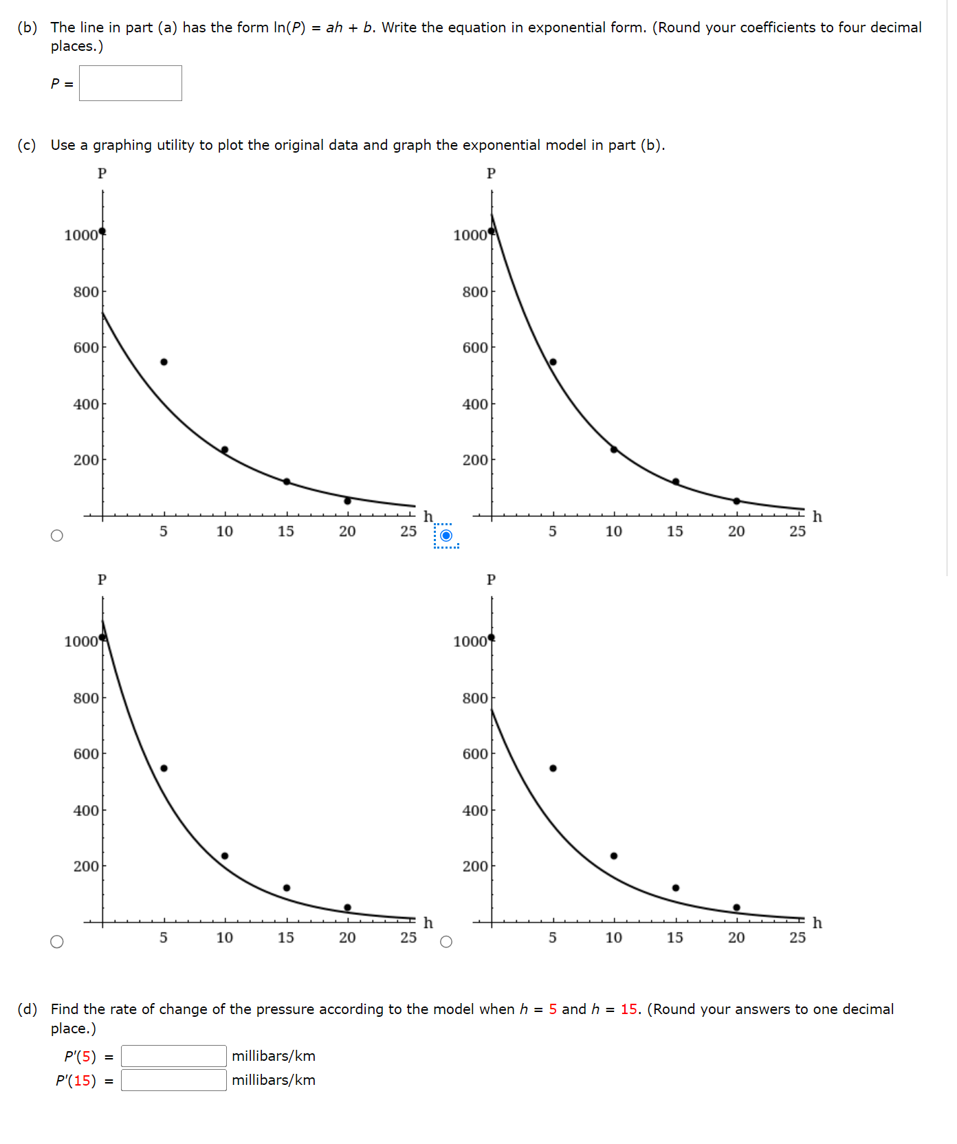 Solved (a) Use a graphing utility to plot the points | Chegg.com