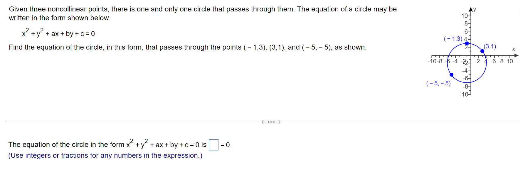 Solved Given three noncollinear points, there is one and | Chegg.com