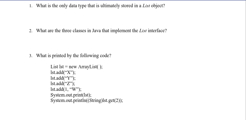 Solved Please Answer Using Java Chegg