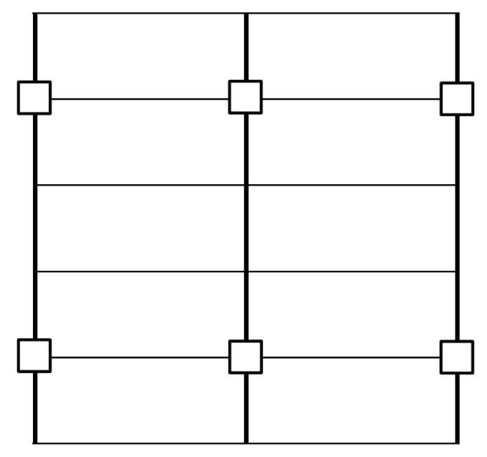Solved Examine the plan of an interior bay of an office | Chegg.com