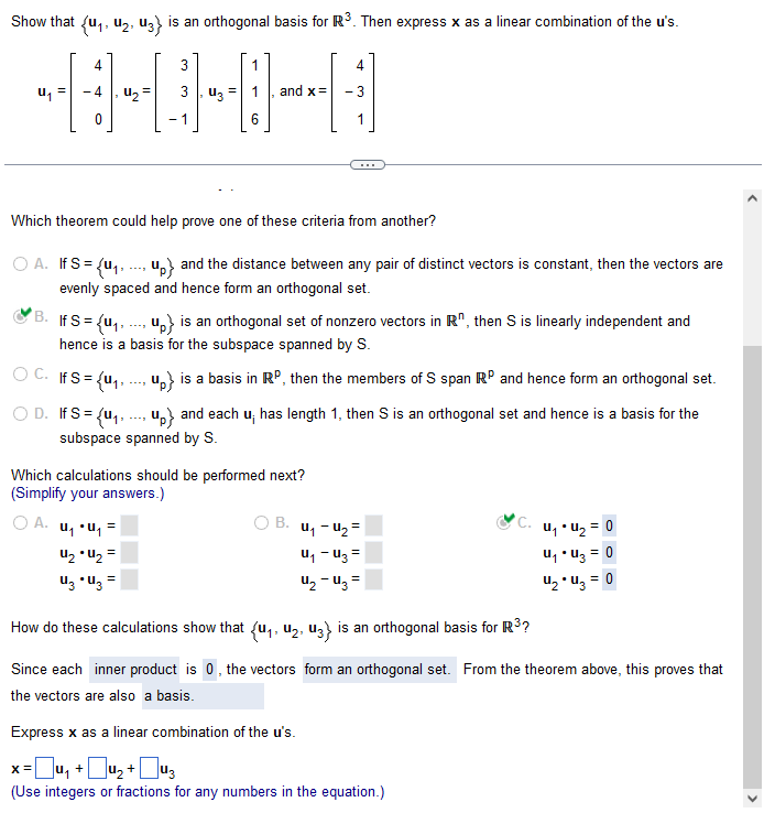 Solved Show that {u1,u2,u3} is an orthogonal basis for R3. | Chegg.com