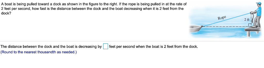 Solved A boat is being pulled toward a dock as shown in the | Chegg.com