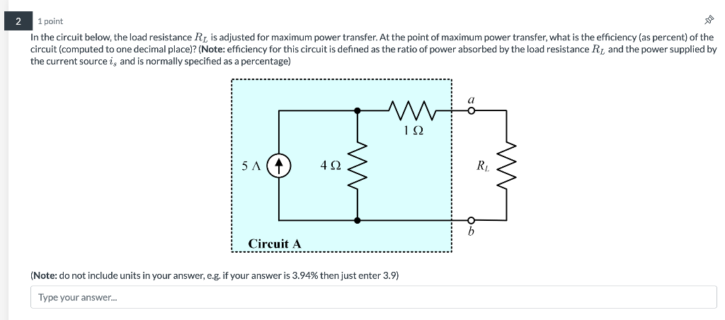 Solved Electrical Engineering - Circuit Efficiency - | Chegg.com