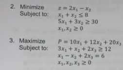 Solved Using the two-phase method, solve the following: | Chegg.com