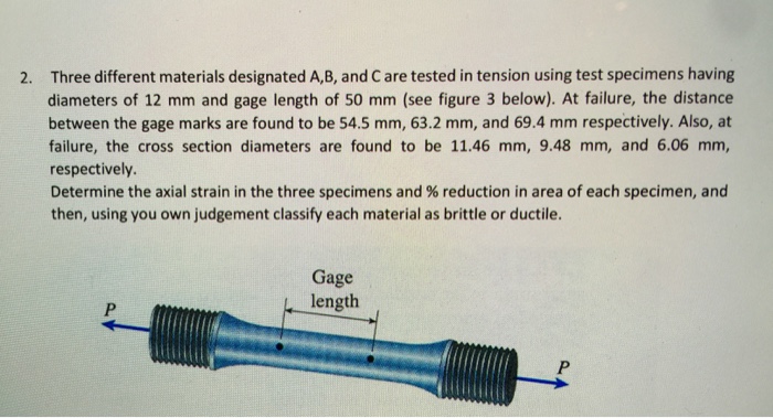 Solved Three different materials designated A, B, and C are | Chegg.com