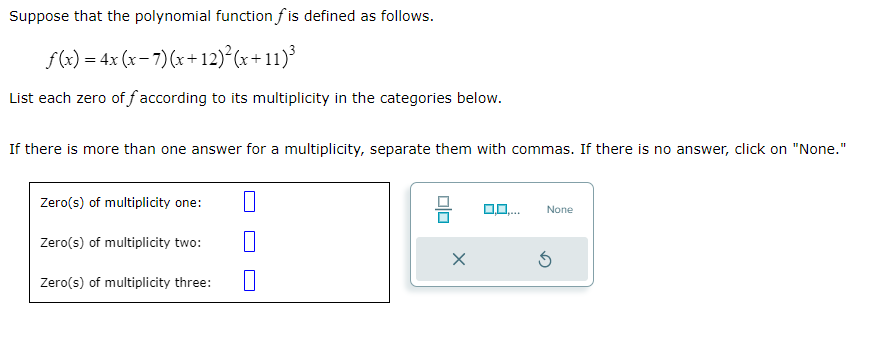 Solved Suppose that the polynomial function f is defined as | Chegg.com