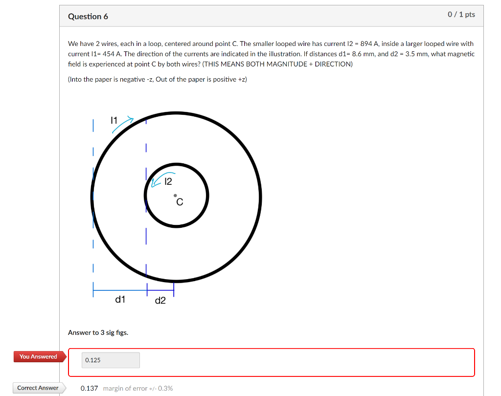 Solved We have 2 wires, each in a loop, centered around | Chegg.com