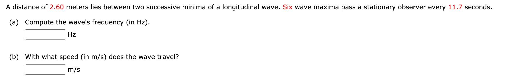 Solved A distance of 2.60 meters lies between two successive | Chegg.com