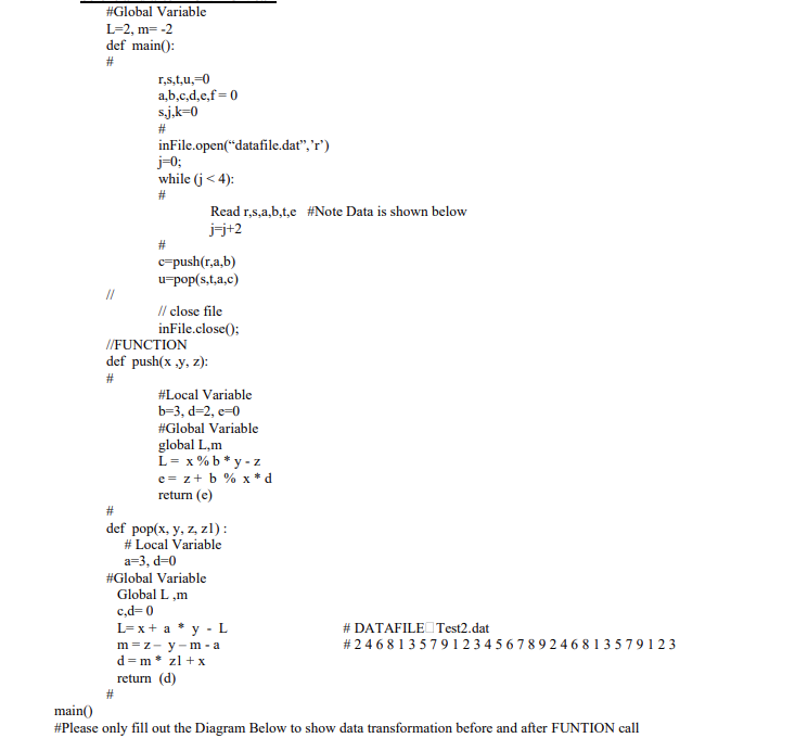 Solved 1.a) Please only fill out the Diagram below to show | Chegg.com